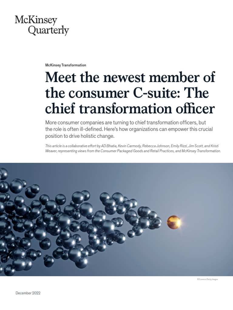 The Chief Transformation Officer (McKinsey) | Download Free PDF ...
