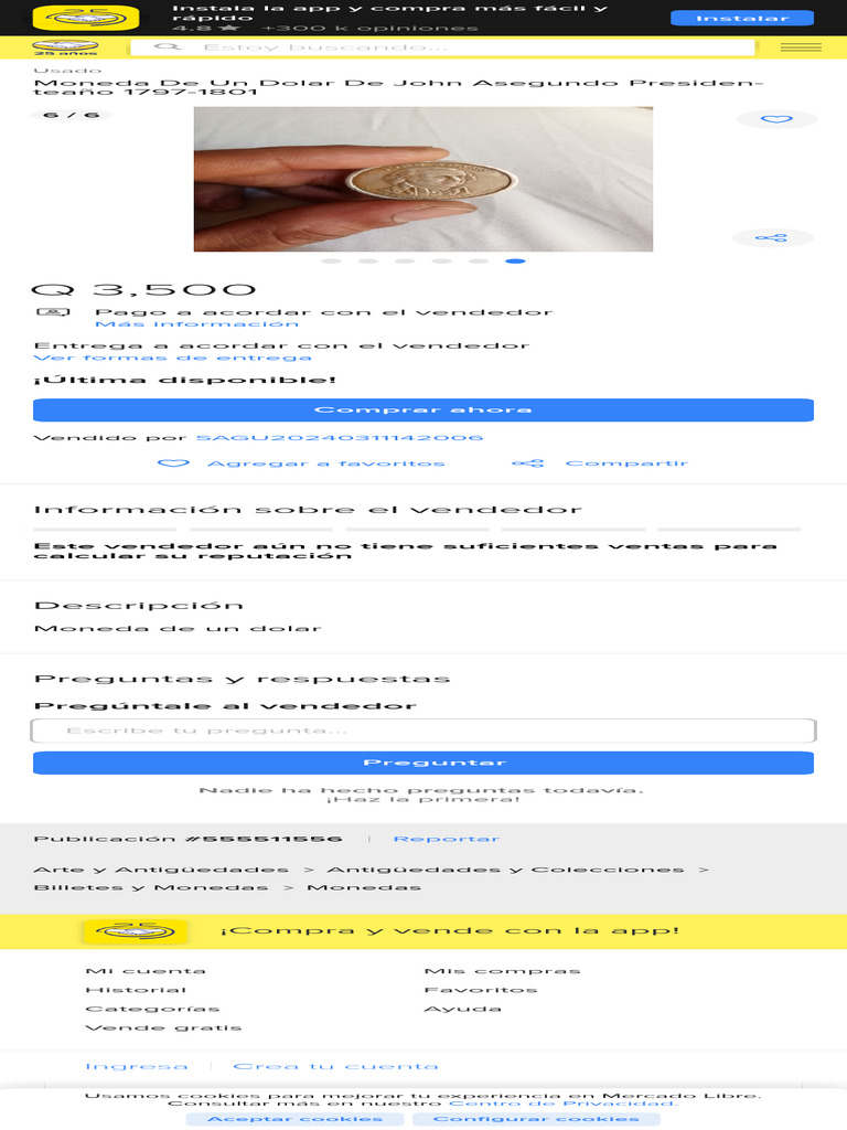 Moneda de Dólar de John Adams | PDF