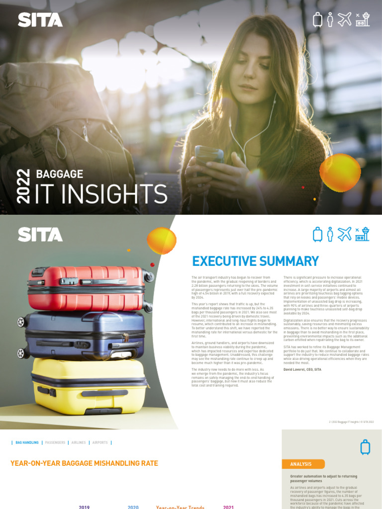 Baggage IT Insights 2022 (SITA) | PDF | Airport | Airlines
