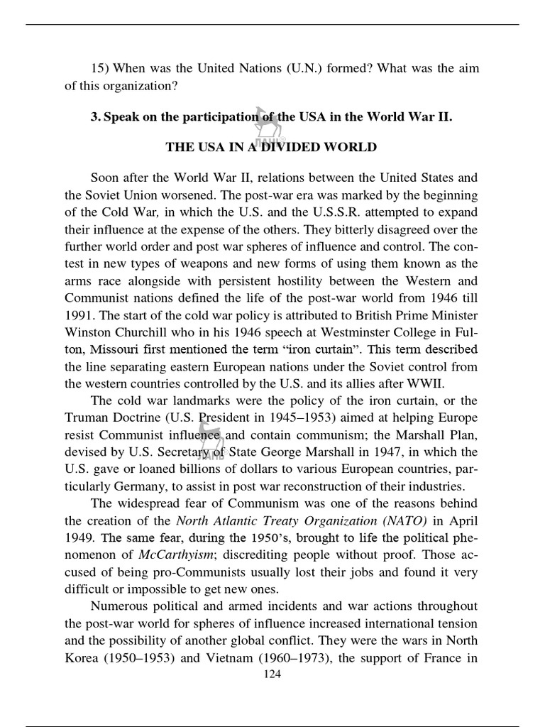 Cold War Overview: U.S. Involvement | PDF | Cold War | Donald Trump