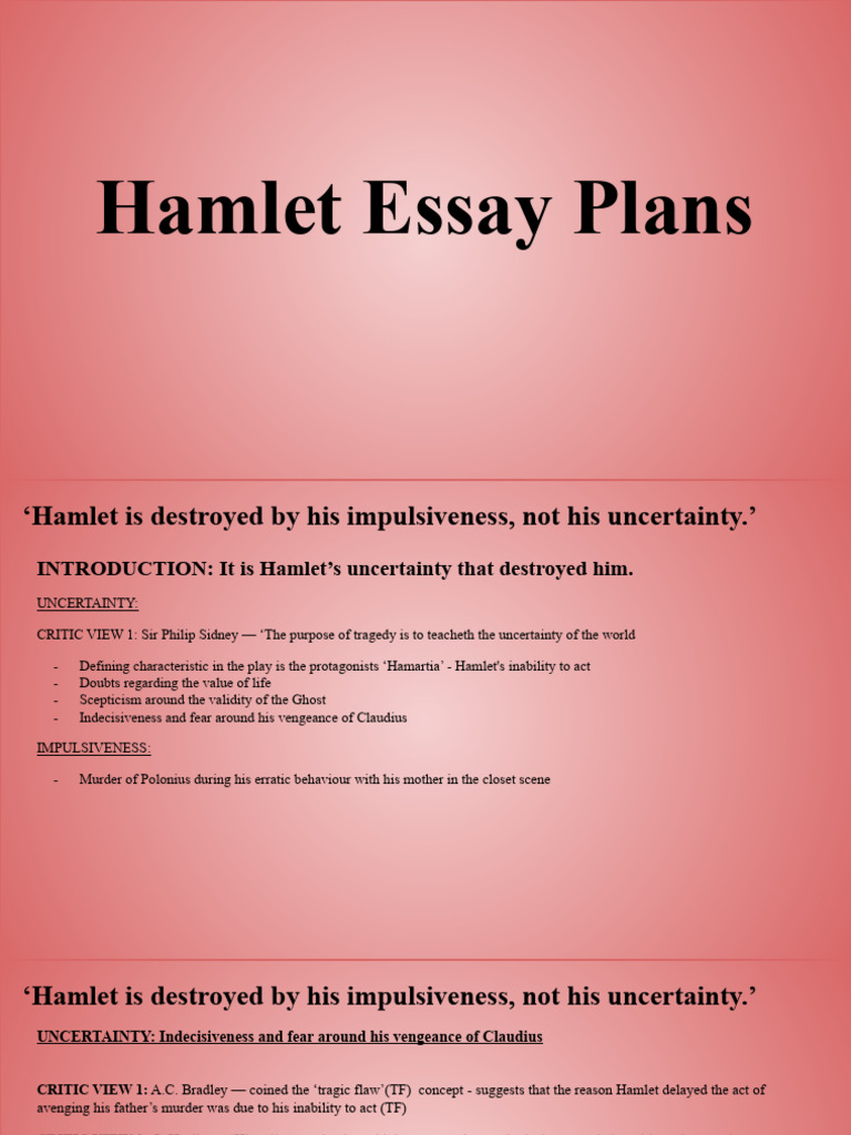 Hamlet Essay Plans | Download Free PDF | Hamlet | Ghosts