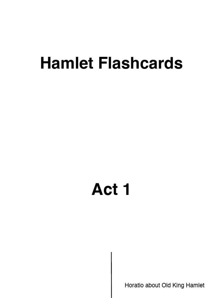Hamlet Flashcards A-Level | PDF | Hamlet