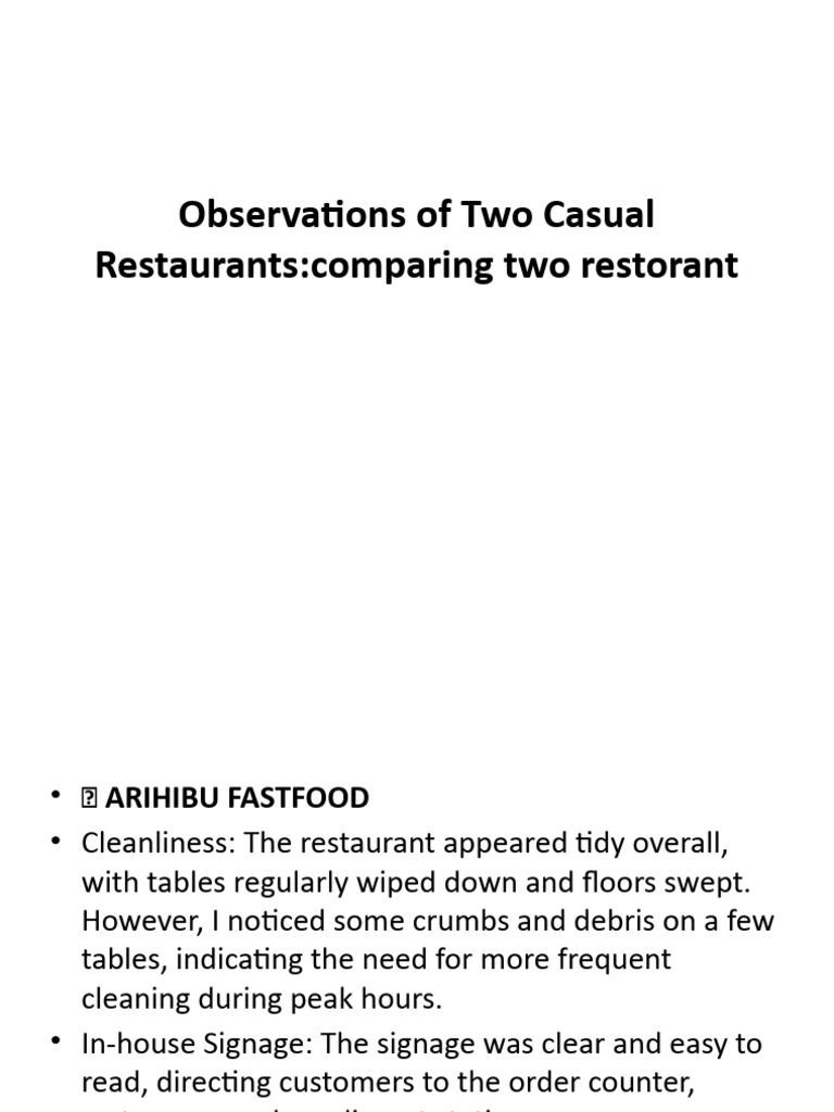 Assignment 1&2 | PDF | Restaurants | Fast Food Assignment 1&2 | PDF | Restaurants | Fast Food