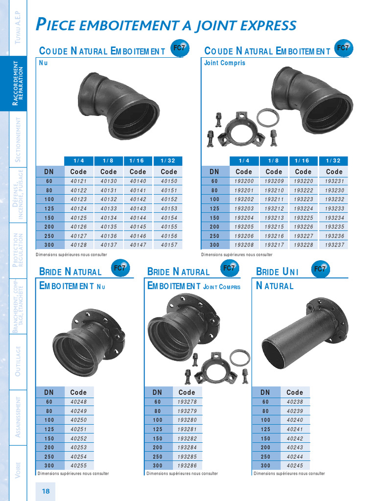 Multi joints DN 450, 175, 80 disponibles | PDF | Métallurgie