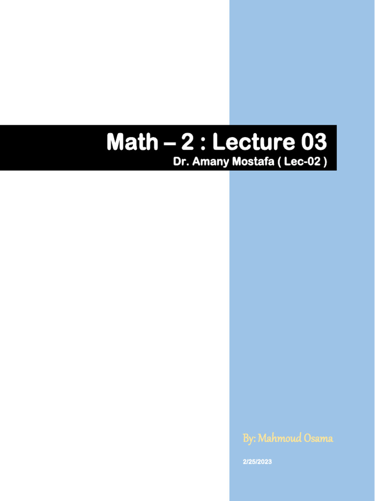 Higher Derivatives | PDF | Derivative | Mathematical Concepts