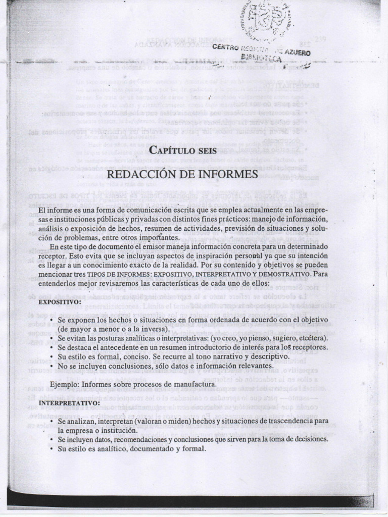 Redacción de informes | PDF