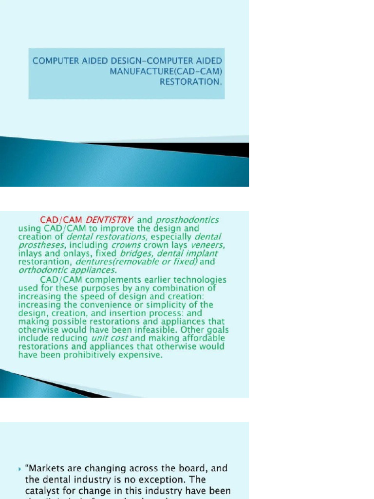 Cad Cam Technology Seminar Presentation Using Power Point | PDF