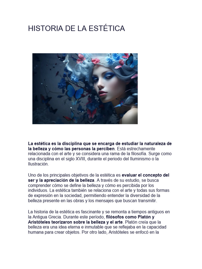 La Estética | PDF | Estética | Belleza