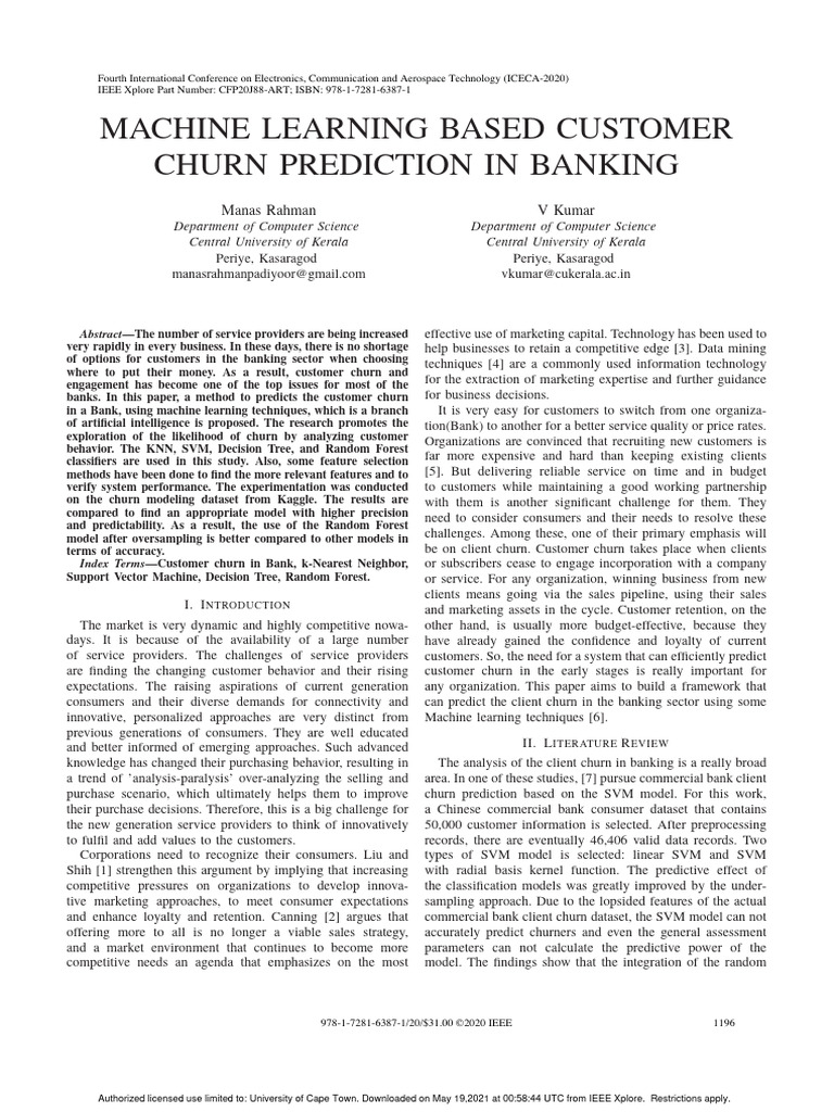 rahman2020 | PDF | Support Vector Machine | Machine Learning