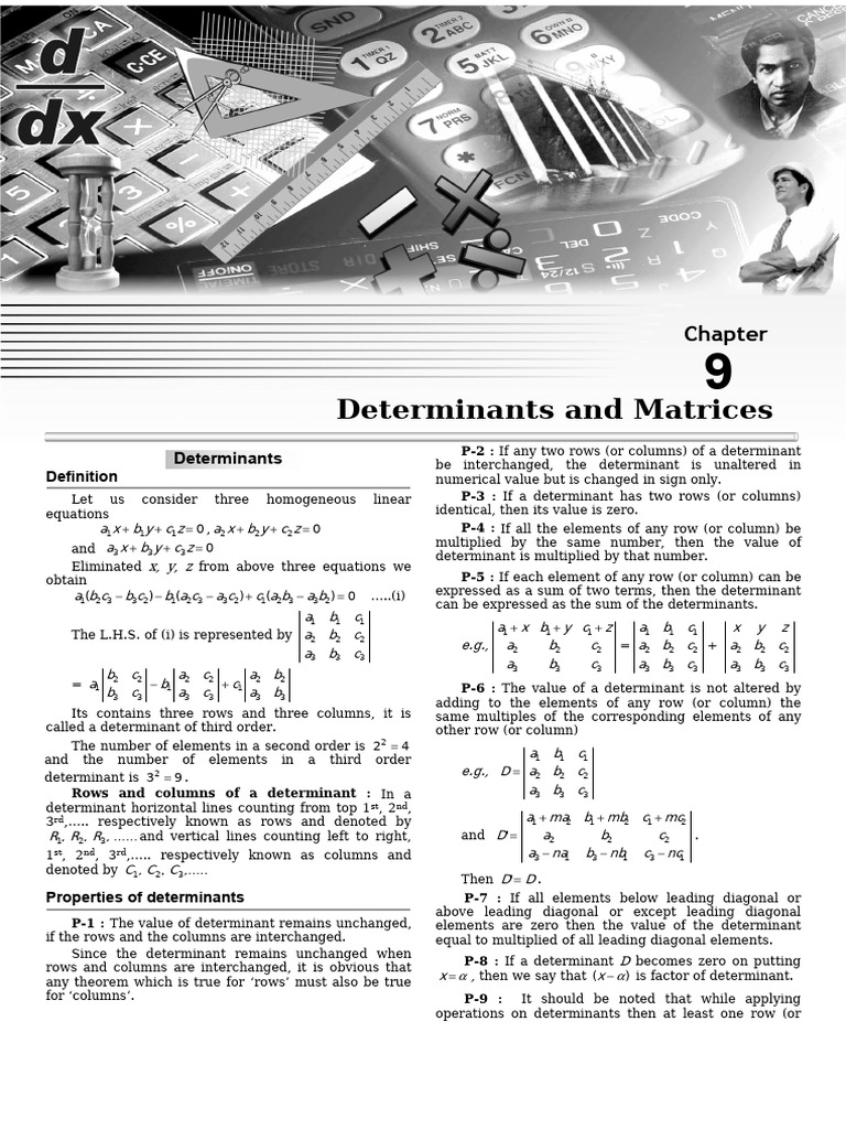 Determinants And Matrices Theory Download Free Pdf Matrix