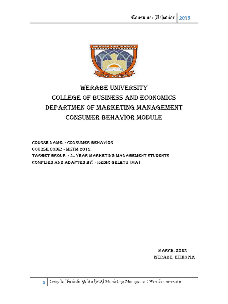 Consumer Behaviour Module Full | PDF | Consumer Behaviour | Senses