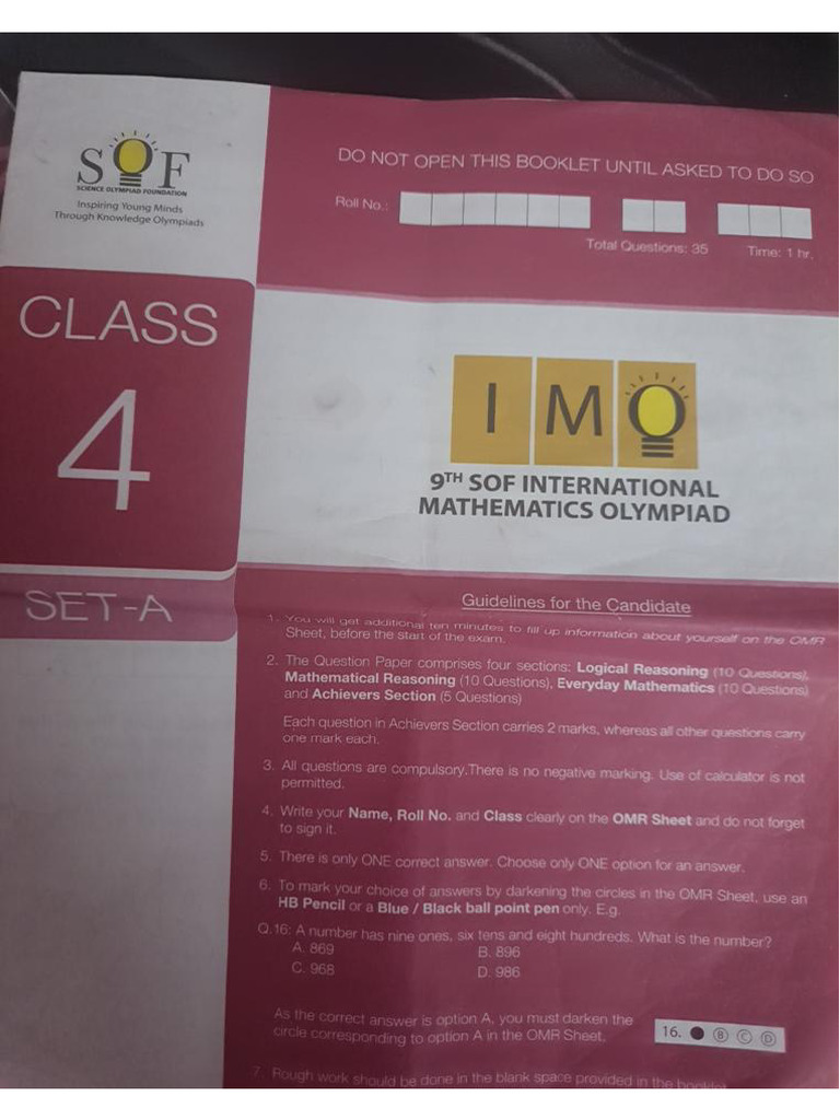 Imo Class 4 and Class 3 | PDF