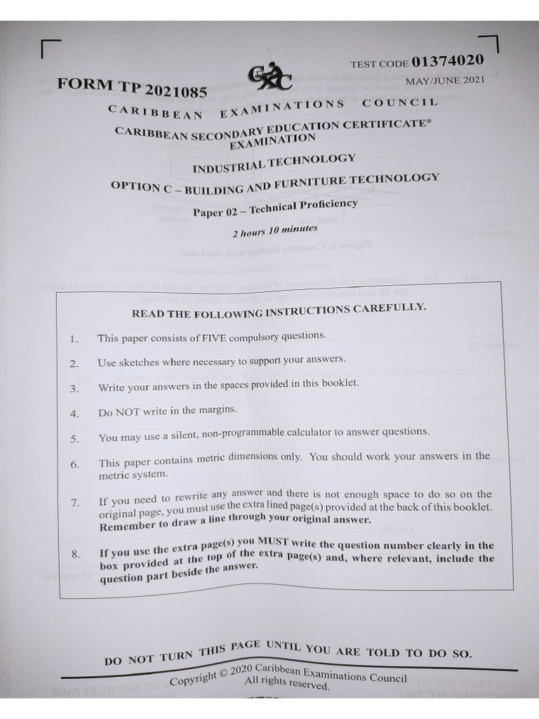 CXC B&FT 2021 p2 | PDF