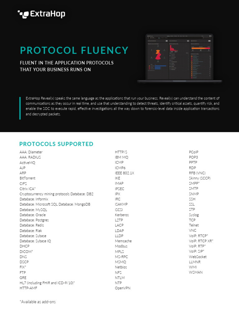 Reveal (X) Protocol Datasheet | PDF | Databases | Active Directory