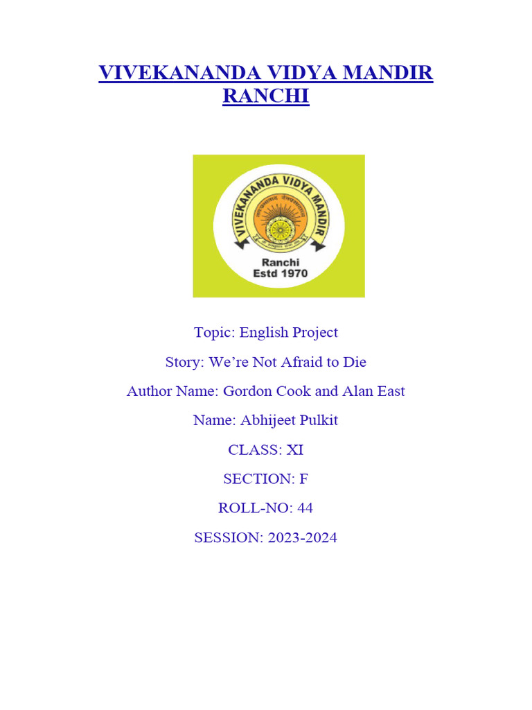 English Project Class XI | PDF