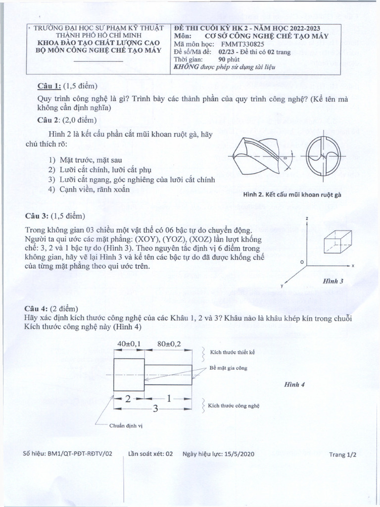 Đề 2022 - 2023 - HK 2 | PDF
