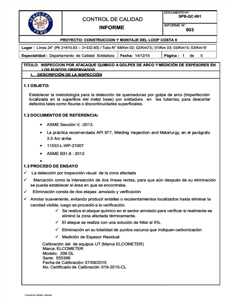 PDF Informe de Calidad - Compress | PDF | Gestión de la calidad | Calidad