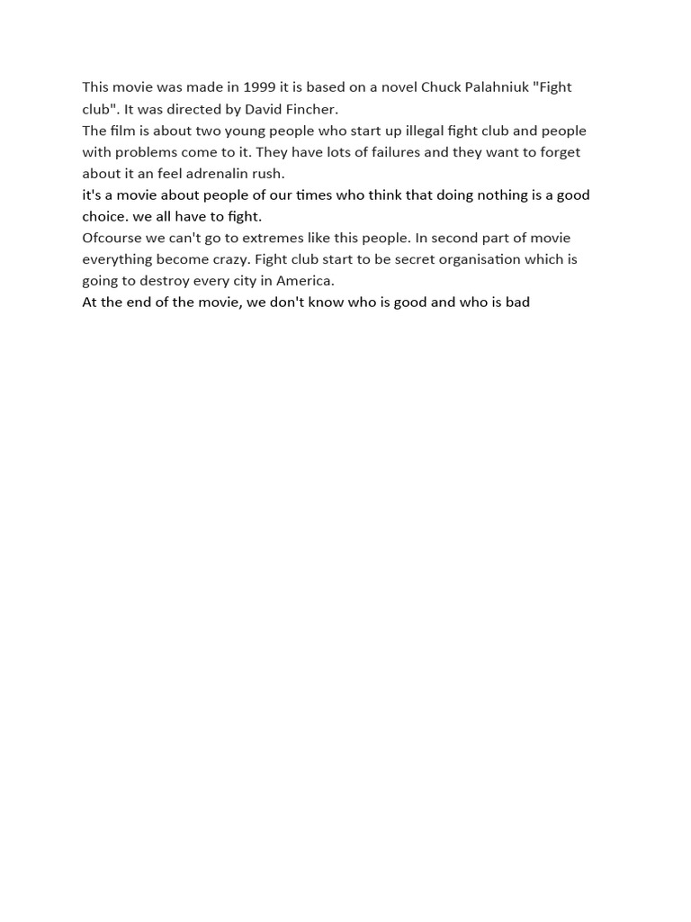 Fight Club | PDF