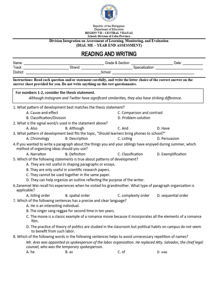 Reading And Writing Pdf Essays Literature Review