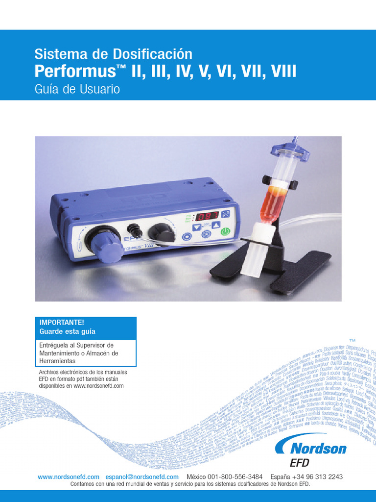 Performus_II-VIII_Manual nordson | PDF | Cambiar | Enchufes y tomas de corriente alterna