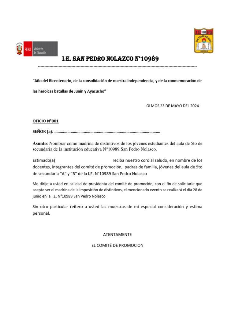 Ejemplo DISTINTIVOS | PDF