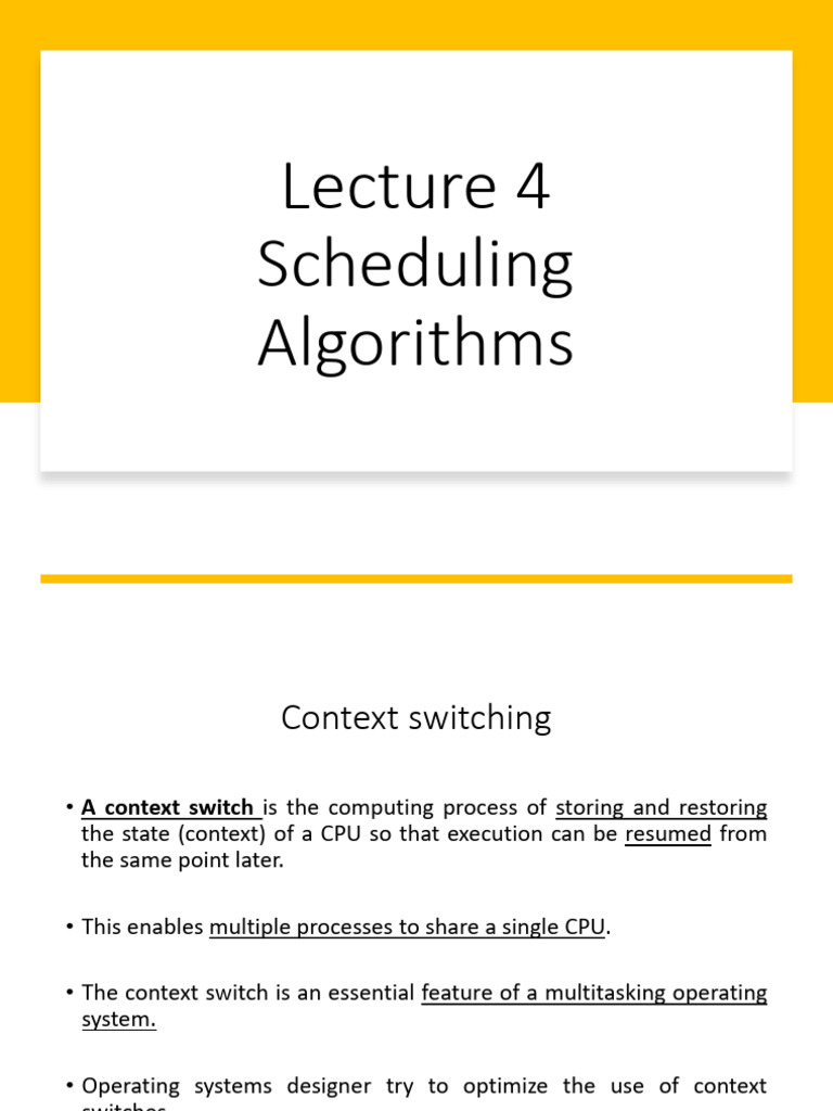 Lec4 Scheduling Download Free Pdf Scheduling Computing Process Computing