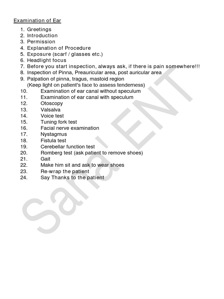 Clinical Skills Pdf Human Nose Tongue