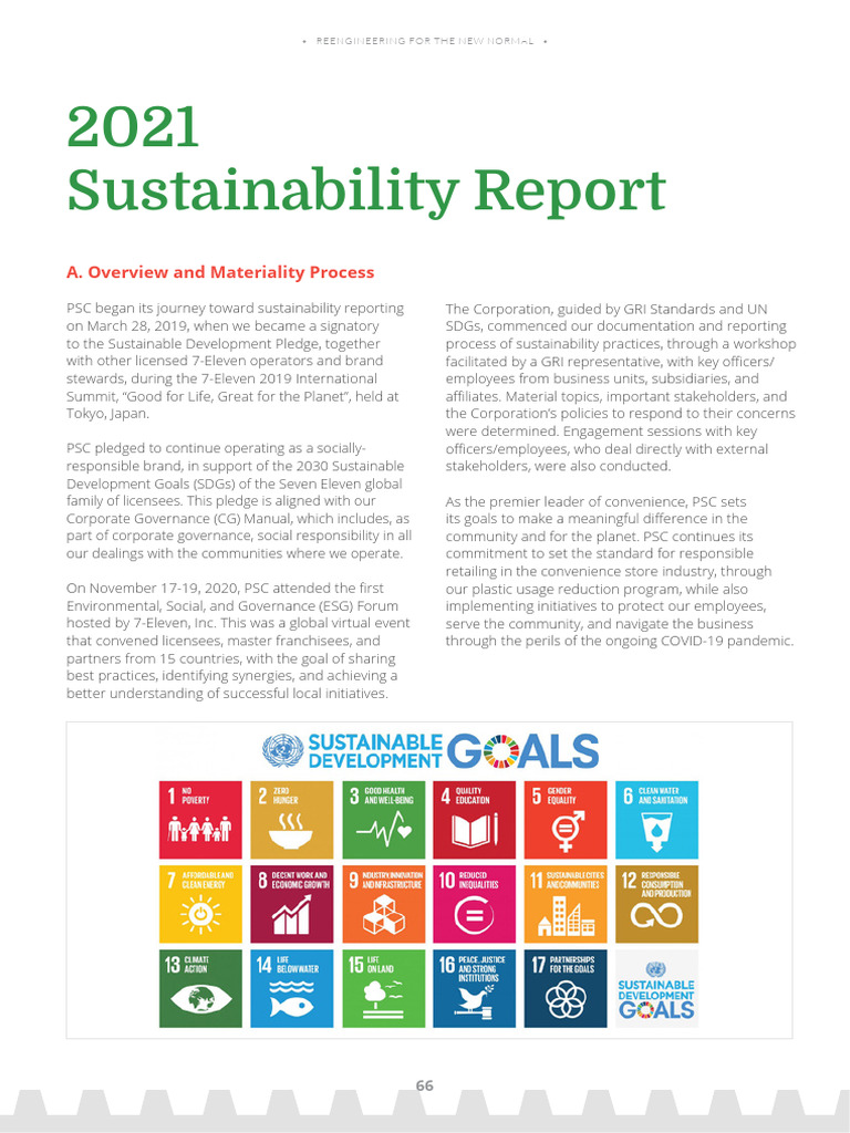 PSC Sustainability & Stakeholder Report | PDF | Sustainability ...
