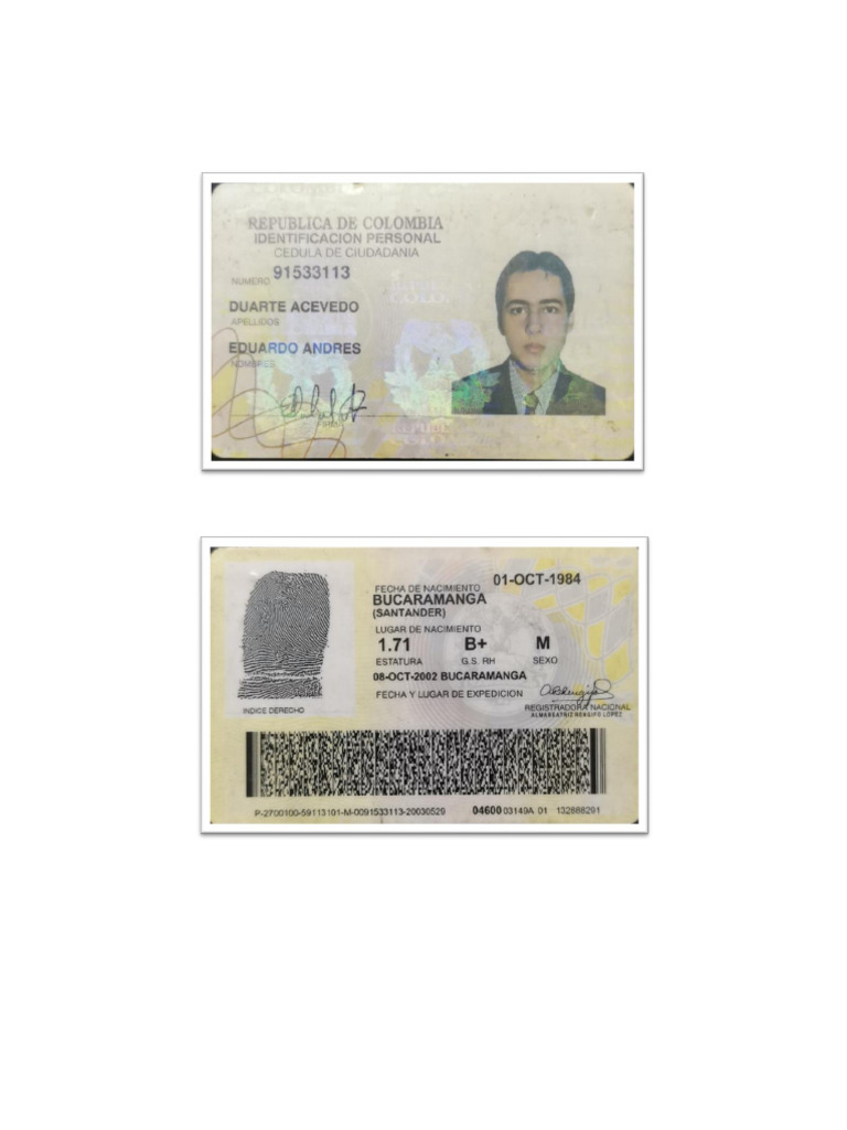Cedula Eduardo Duarte | PDF
