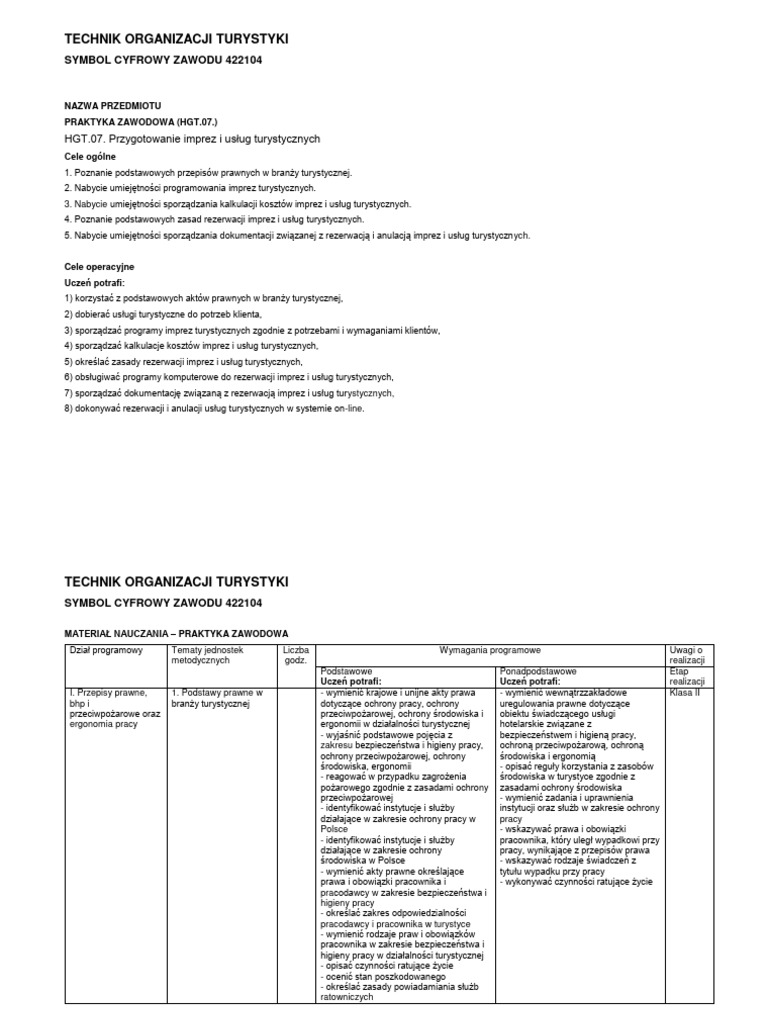 praktyka_zawodowa_HGT_07 | PDF