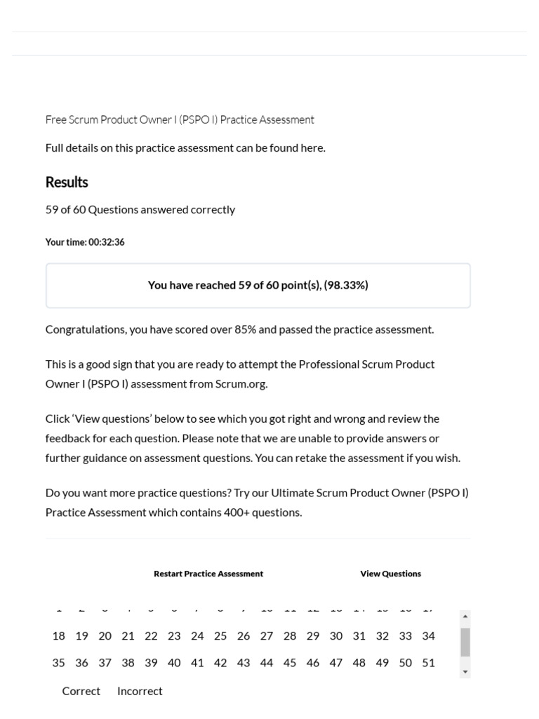 Free Scrum Product Owner I (PSPO I) Practice Assessment ...