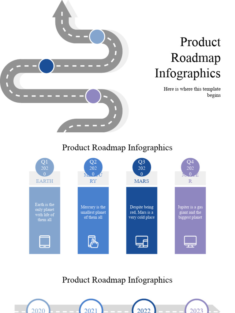 Product Roadmap Infographics by Slidesgo | PDF | Planets | Planets In ...
