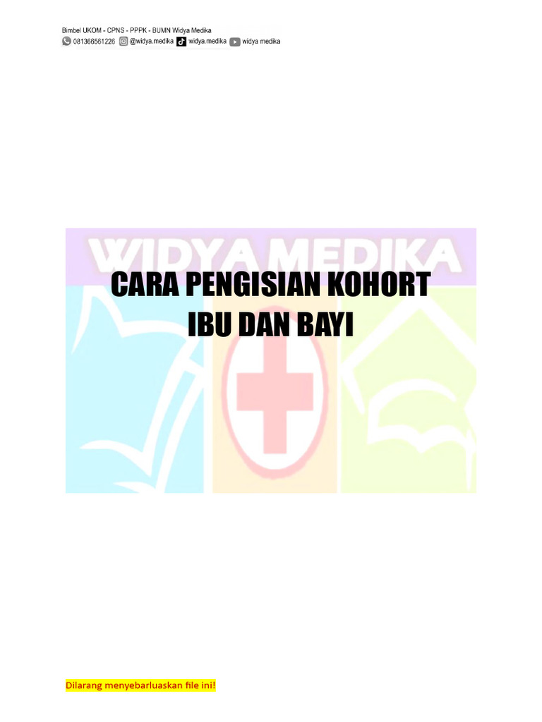 Cara Pengisian Kohort | PDF