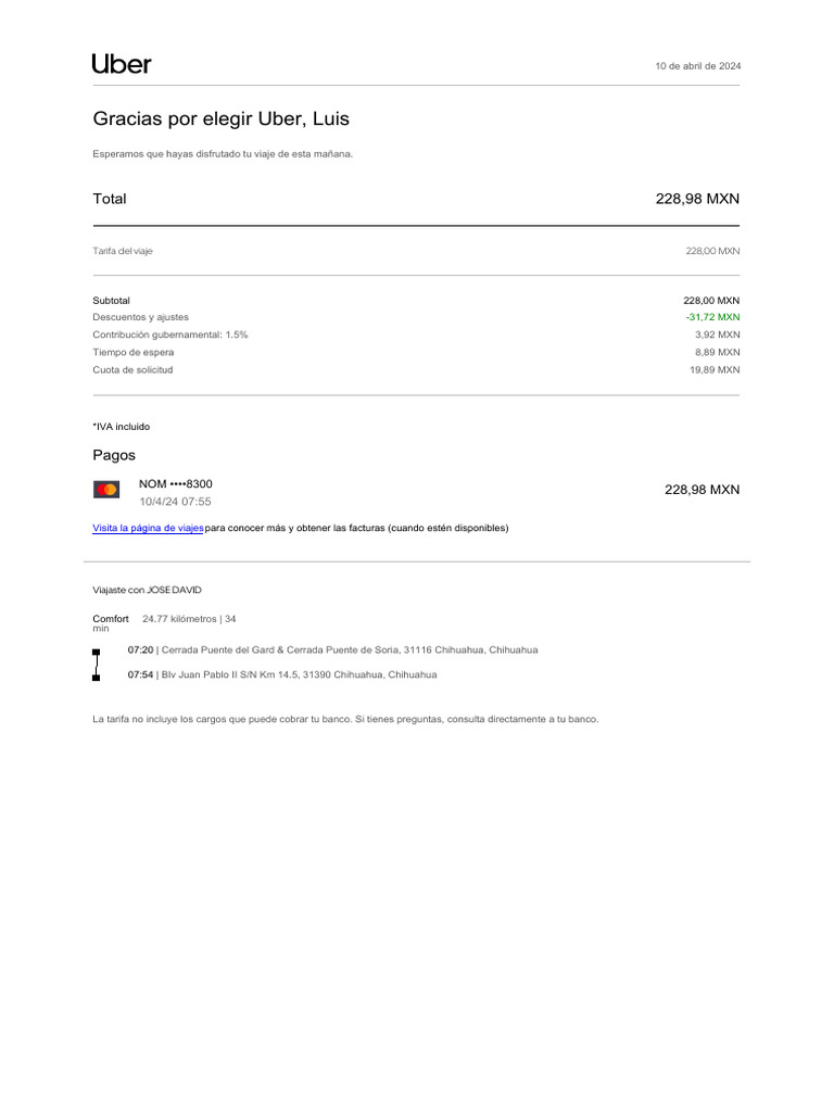 UBER - Receipt - 10apr2024 - 075512 | PDF