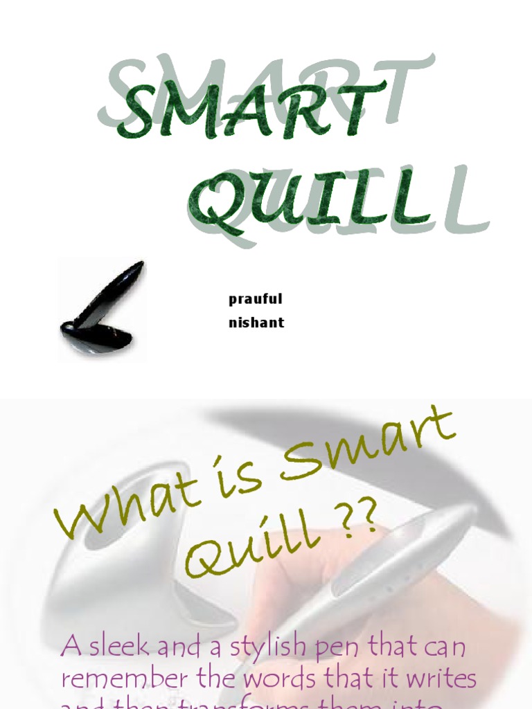 Smart Quill: Revolutionary Handwriting Pen | PDF | Accelerometer ...