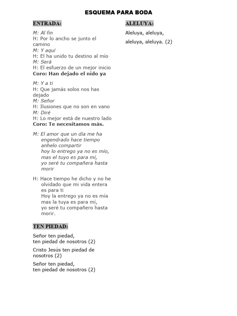 Esquema para Boda | PDF | orador del Señor | Creencia religiosa y doctrina