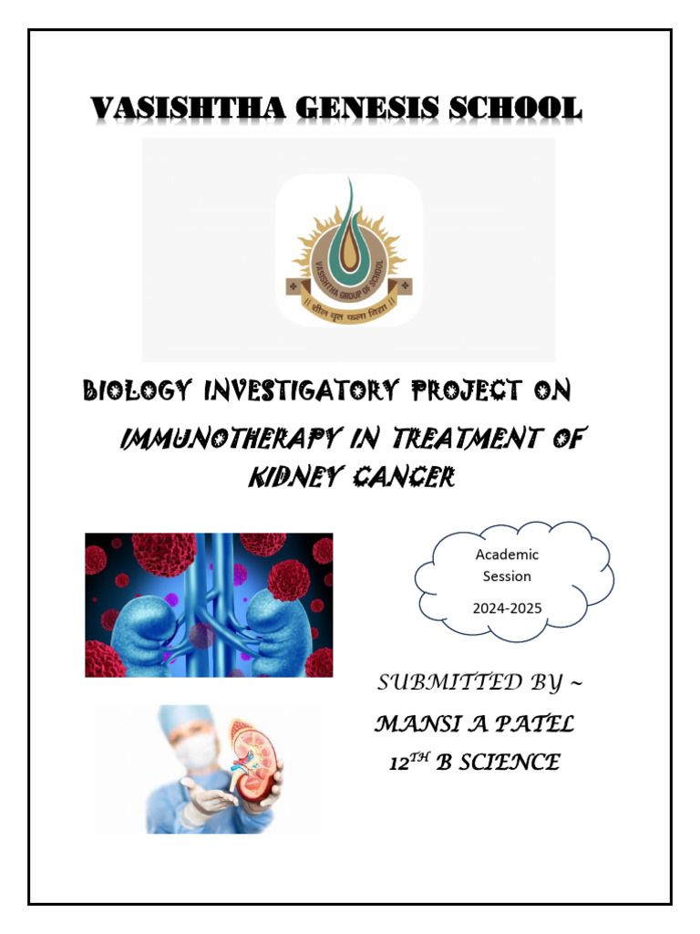 Biology Investigatory Project On | PDF | Cancer | Immunotherapy