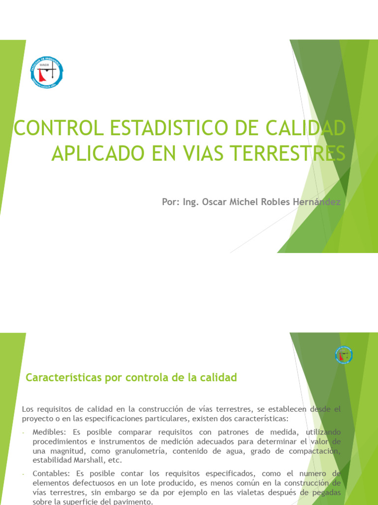 Presentacion - Control Estadistico Aplicado | PDF | Fundación profunda | Fundación (Ingeniería)