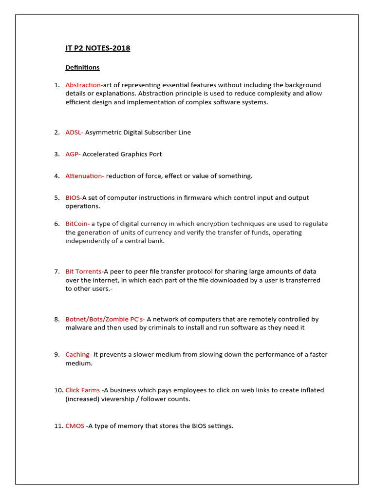 Terms and Definations | PDF | Key (Cryptography) | Computer Network