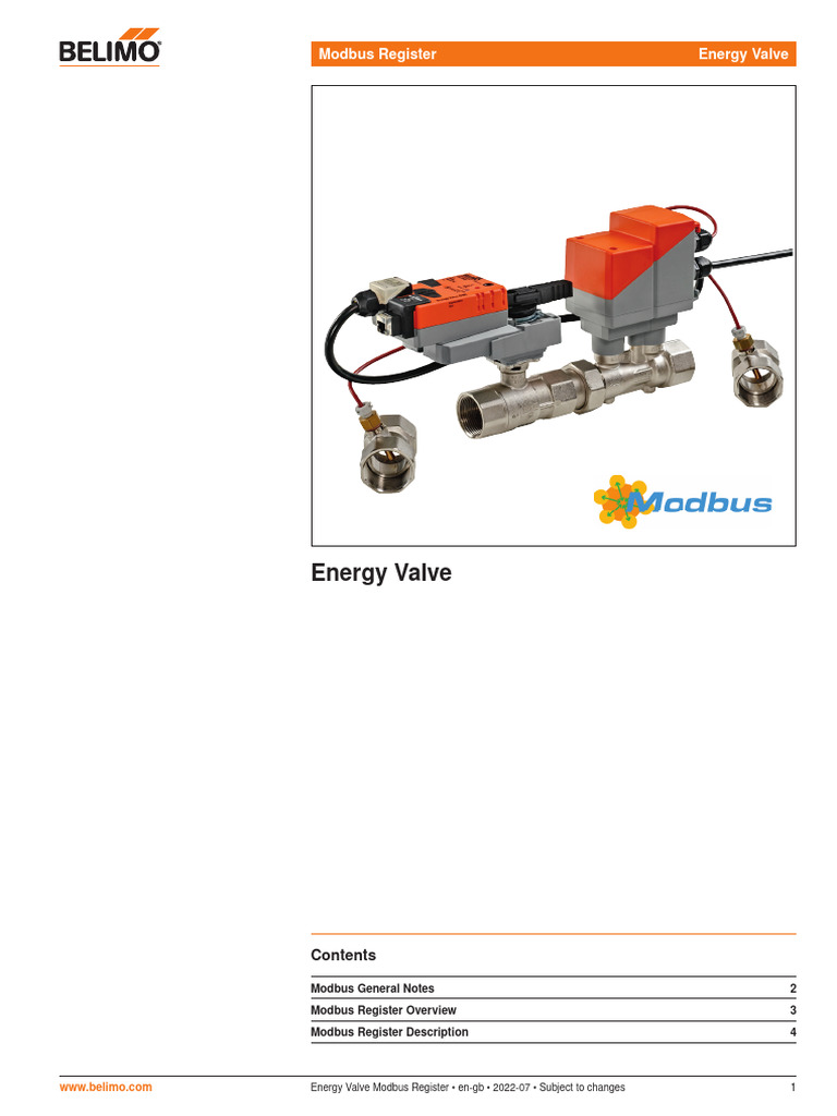 Energy Valve Modbus Register Guide | PDF | Integer (Computer Science) | Computing