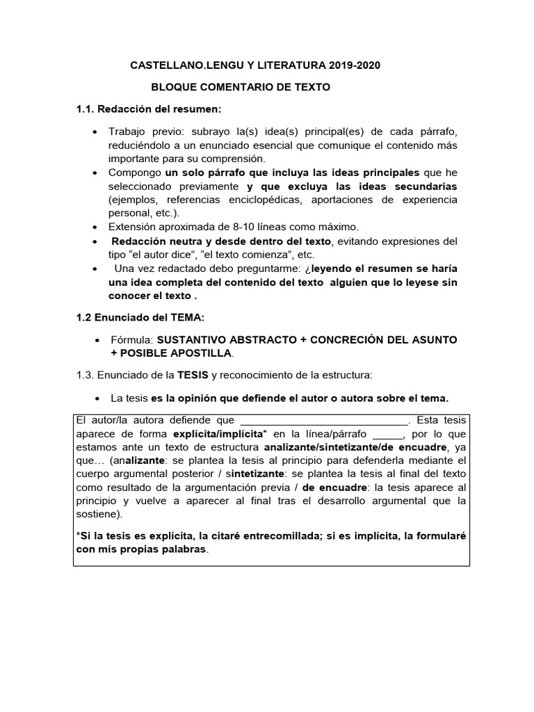 Aspectos Importantes Pau Castellano (Curso 2023-2024) | PDF | Palabra ...