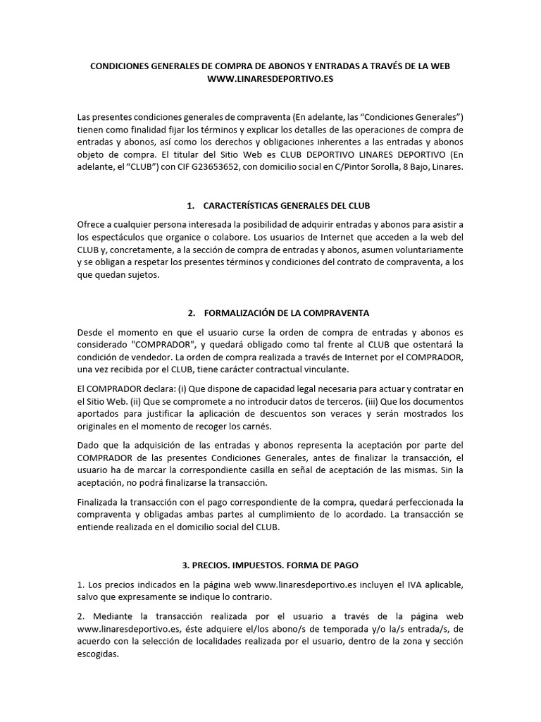 Condiciones Compra Es | PDF | Pagos