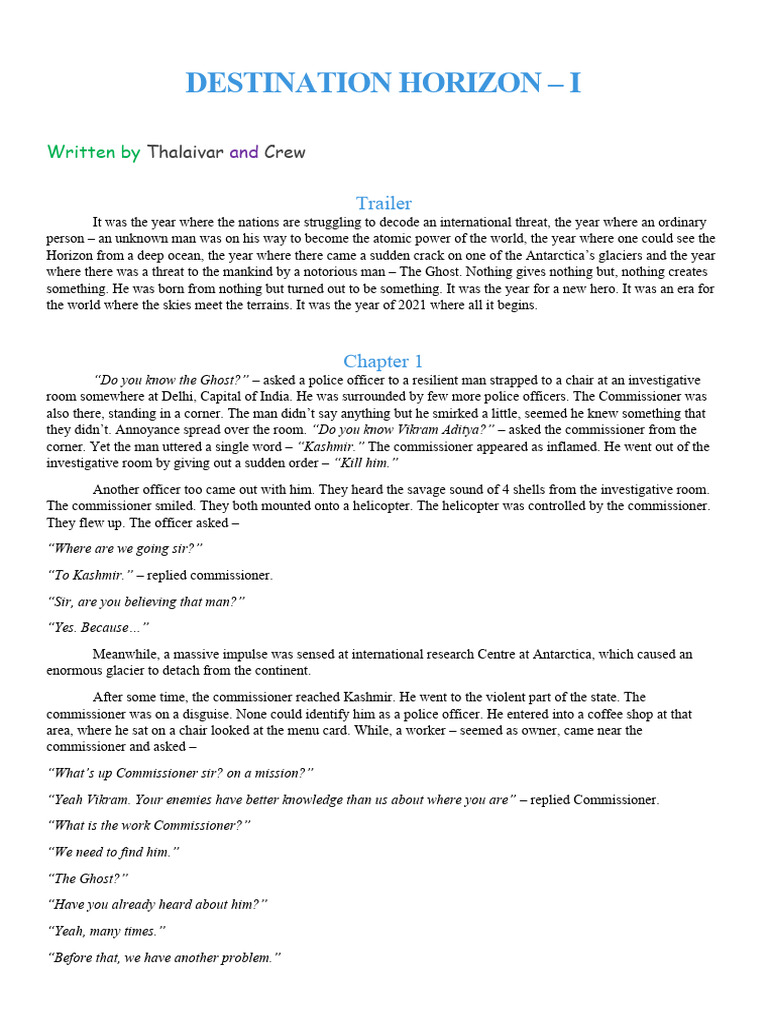 Destination Horizon | PDF