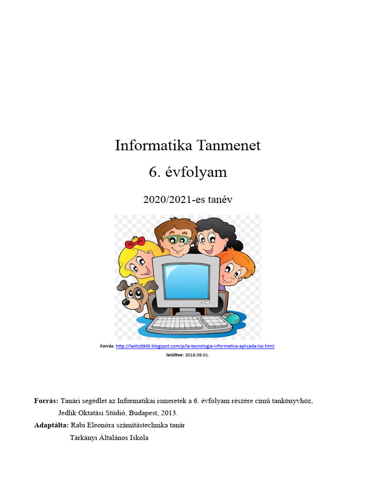 Informatika - 6. Évfolyam | PDF
