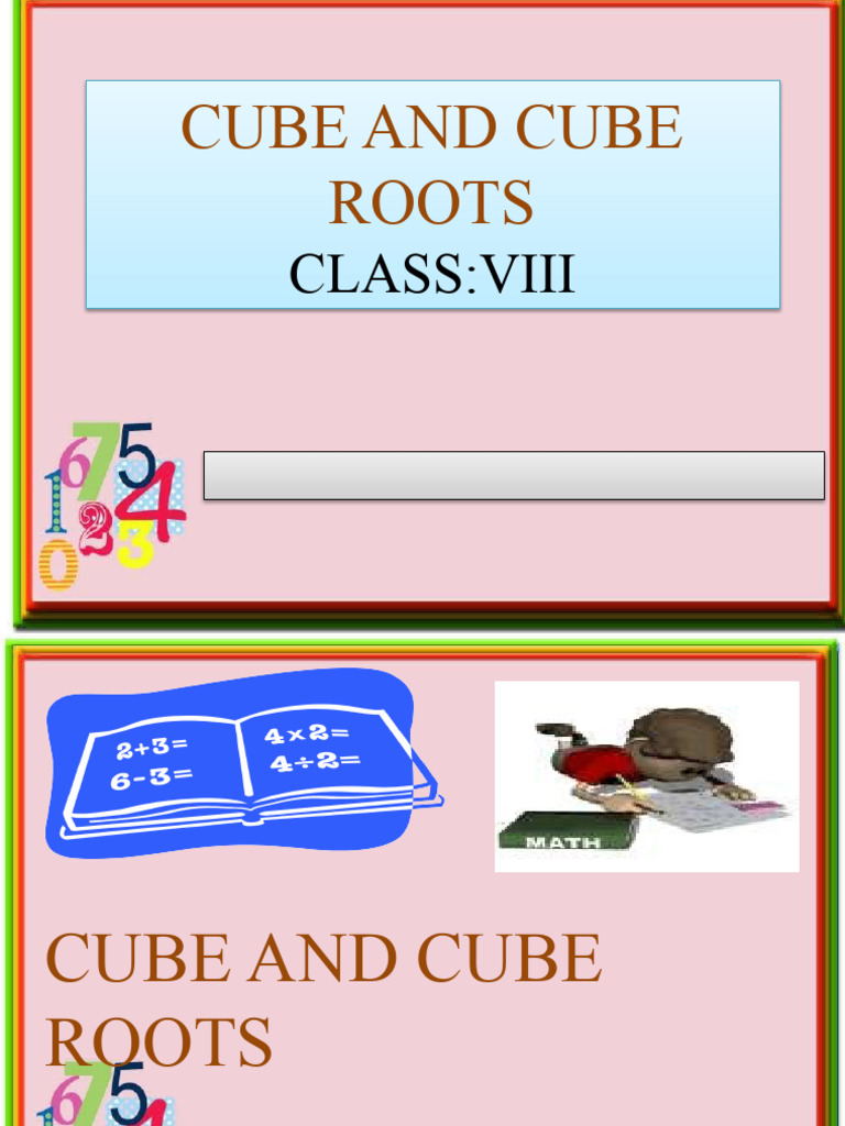 Class-VIII-cube and Cube Roots | PDF | Numbers | Factorization