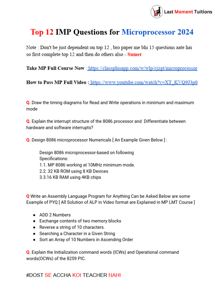 Microrprocessor Importance | PDF | Central Processing Unit | X86 Architecture