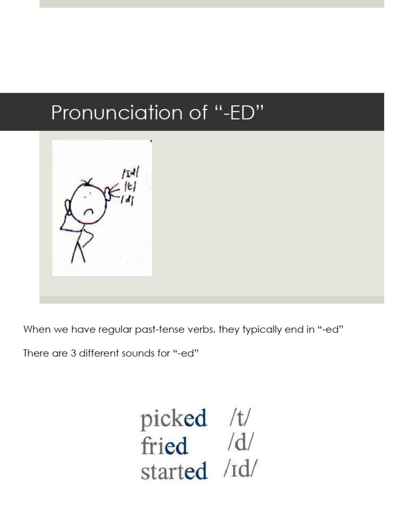 ED Pronunciation | PDF | English Language | Oral Communication