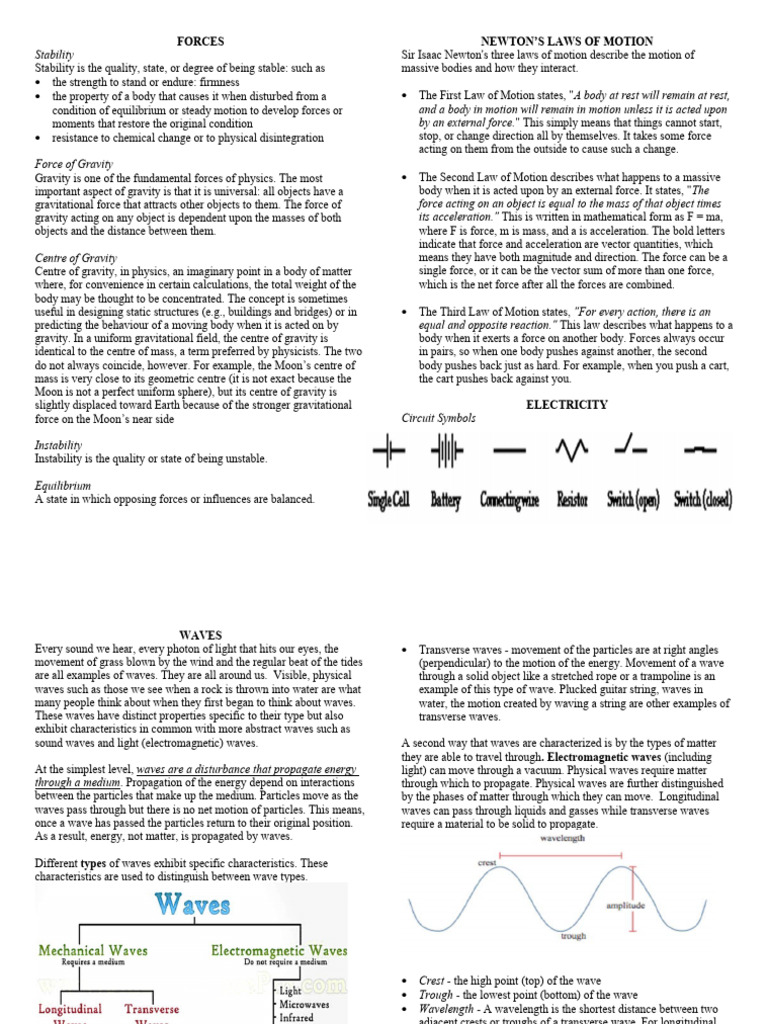 FORCES | Download Free PDF | Force | Waves