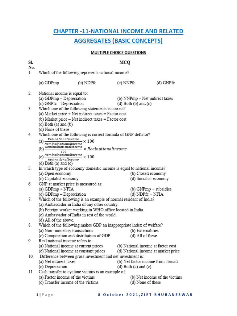 Macro CH 1 To 4 (Basic) | PDF | Consumption Of Fixed Capital | Capital Formation