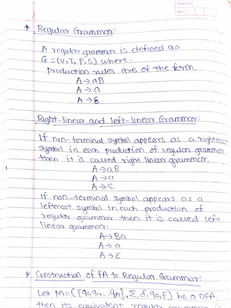 Regular Grammar | PDF